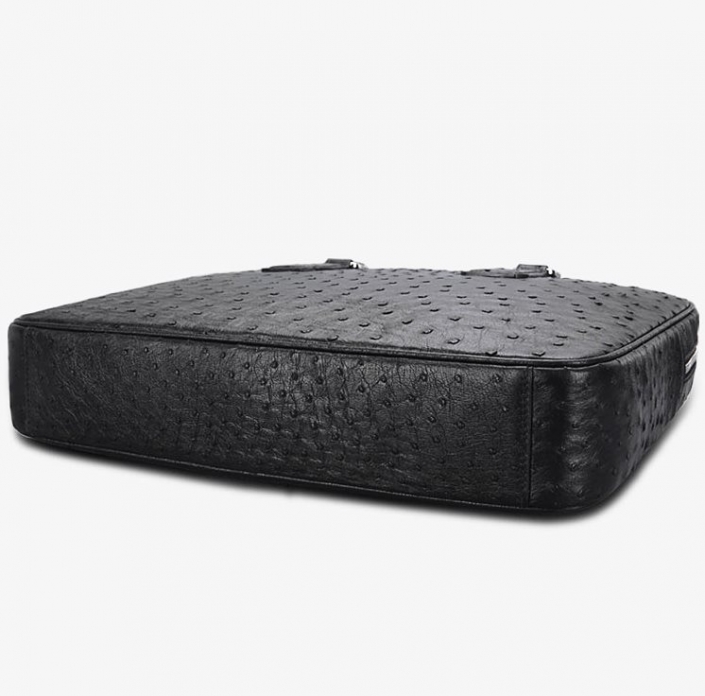 Slim Ostrich Business Bag Designer Ostrich Briefcase for Men