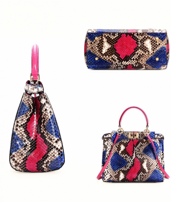 Snakeskin Handbags, Python Skin Crossbody Bags for Women