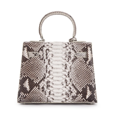 Stylish Snakeskin Handbag Python Flap Crossbody Satchel Bag