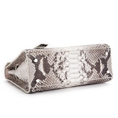 Stylish Snakeskin Handbag Python Flap Crossbody Satchel Bag