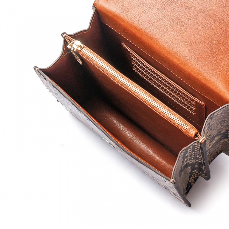 Designer Python Skin Tote Bag Purse Crossbody Bag