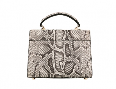 Python Skin Handbag for Women Top Handle Bag Ladies Shoulder Purse Bag