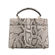 Python Skin Handbag for Women Top Handle Bag Ladies Shoulder Purse Bag