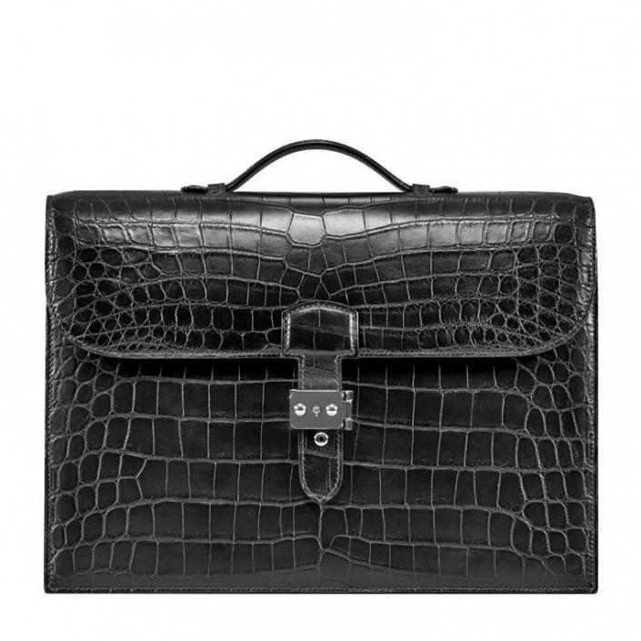 Stylish Unisex Alligator Briefcase Laptop Handbag