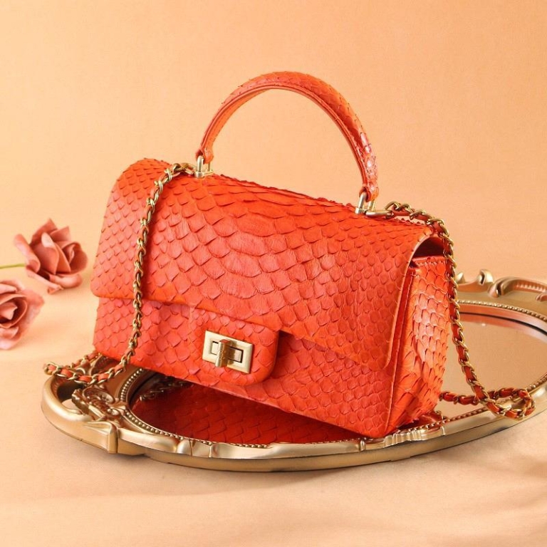 Designer Snakeskin Shoulder Handbags Satchel Purses