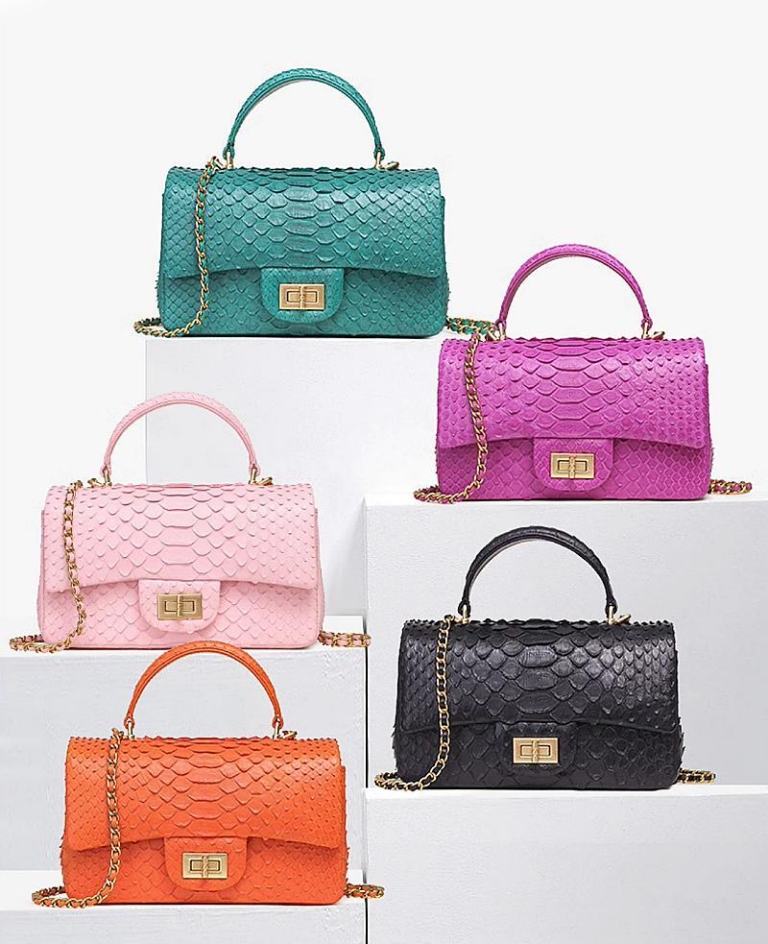 Designer Snakeskin Shoulder Handbags Satchel Purses